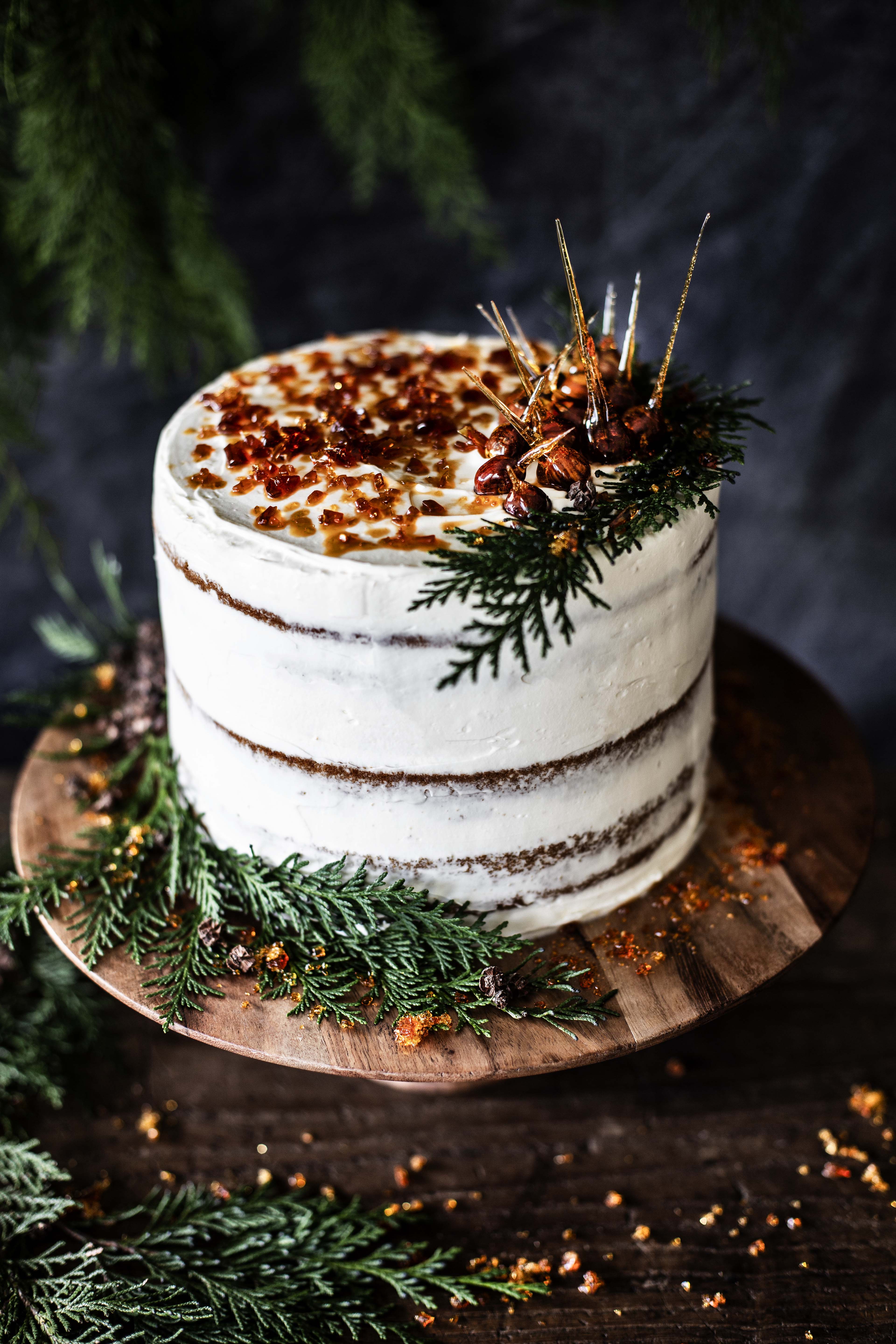 Bolo veludo de amêndoa e caramelo # Almond and caramel velvet cake